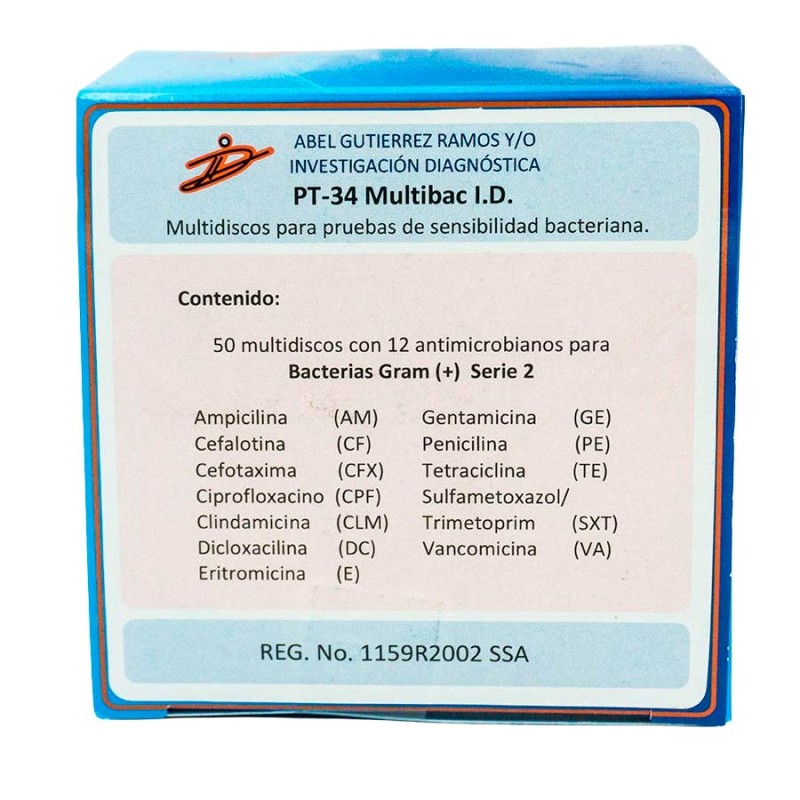 Multibac para bacterias gram positiva (+)